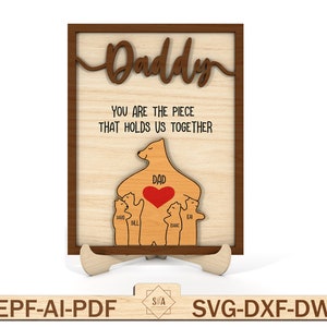 Personalized Happy Father's Day Puzzle Piece Sign,gift for Dad ,father ...