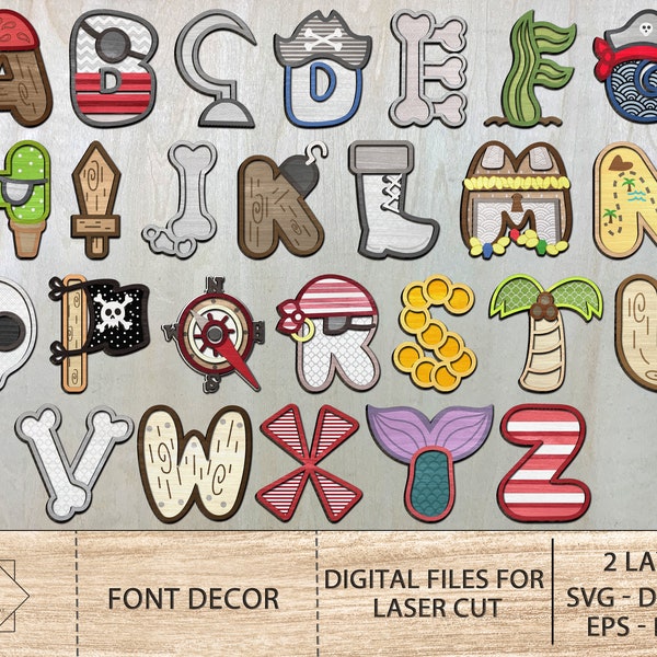 Pirate Alphabet - Etsy