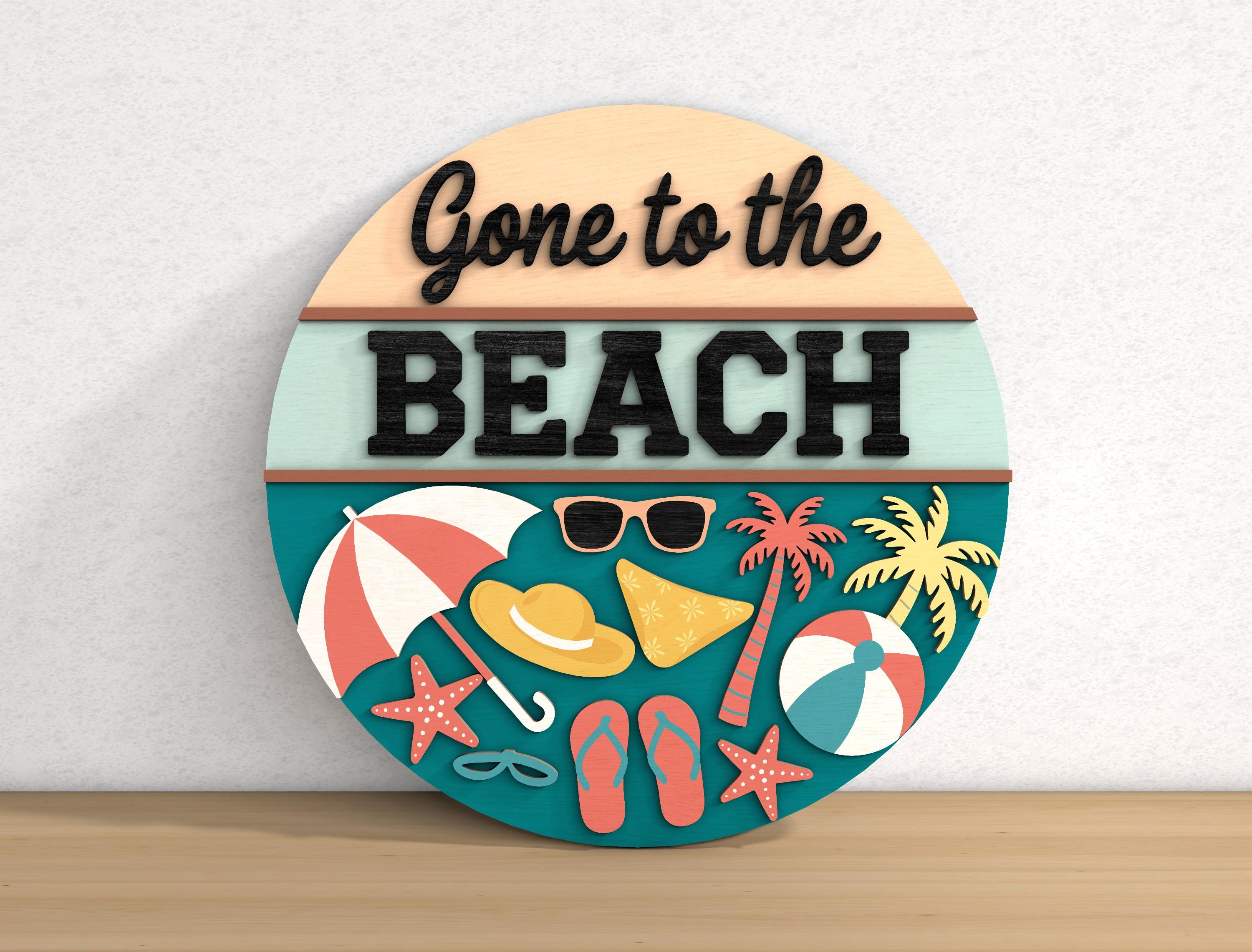 Beach Life Starfish Sign, Welcome to the Beach Sign, Round Door Hanger ...