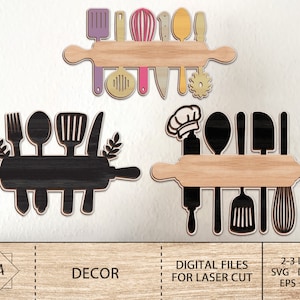 Kitchen Decor Svg, Kitchen Decor Laser Cut File, Kitchen Decor ...
