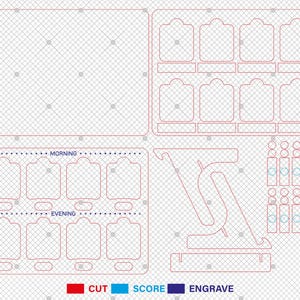Kids Chore Chart SVG, Daily Routine Cut File for Cricut and Silhouette ...
