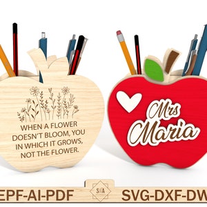 Pencil Teacher SVG Laser Cut, Teacher's Day Gift, Teacher Appreciation ...