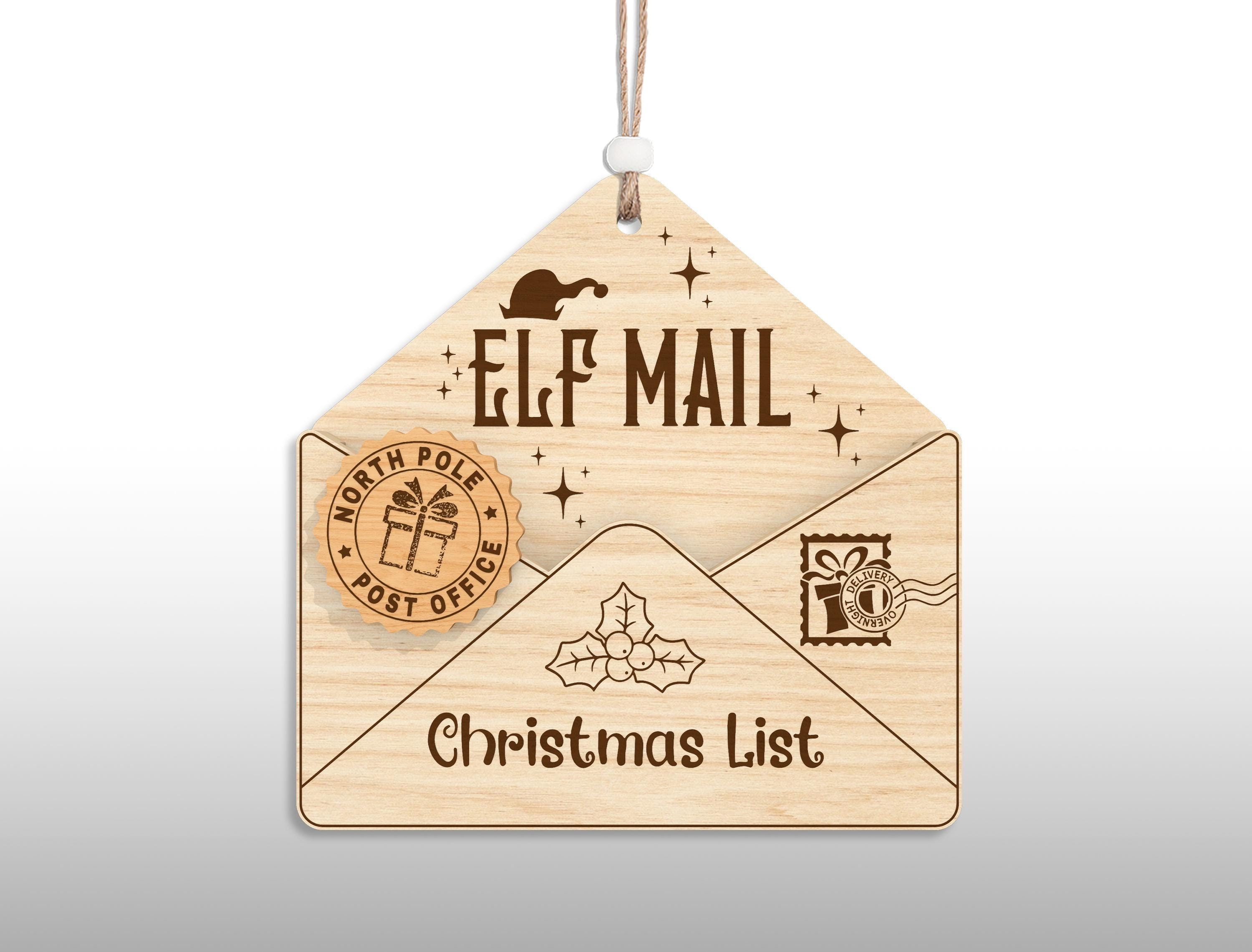 Letter to Santa Envelope SVG, Dear Santa Christmas List Ornament ...