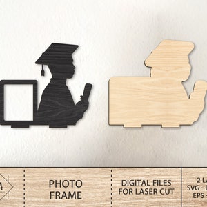 Graduation Photo Frame Bundle Svg, Graduation Photo Frame Glowforge ...