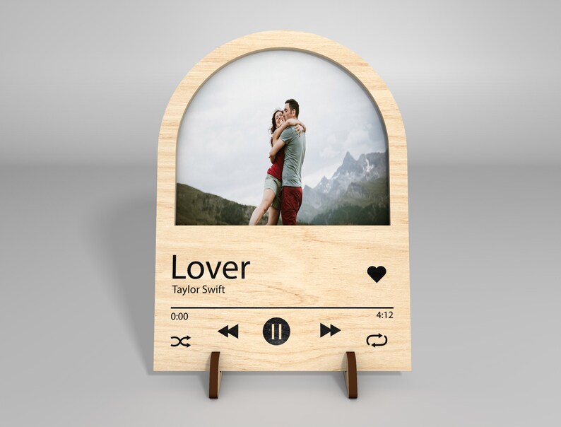 Personalized Song Plaque Photo Frames Laser Cut SVG ,valentine Music ...