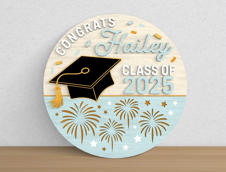 Graduation Sign SVG Bundle, Class of 2026-2030 Door Hanger Lasercut ...