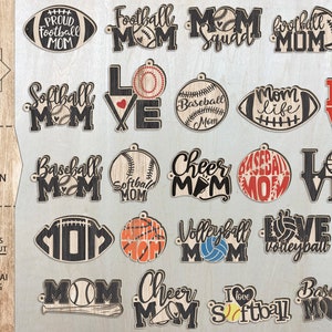 Sport Mom Svg, Sports Mom Keychain Svg Files, Baseball Mom Keychain ...