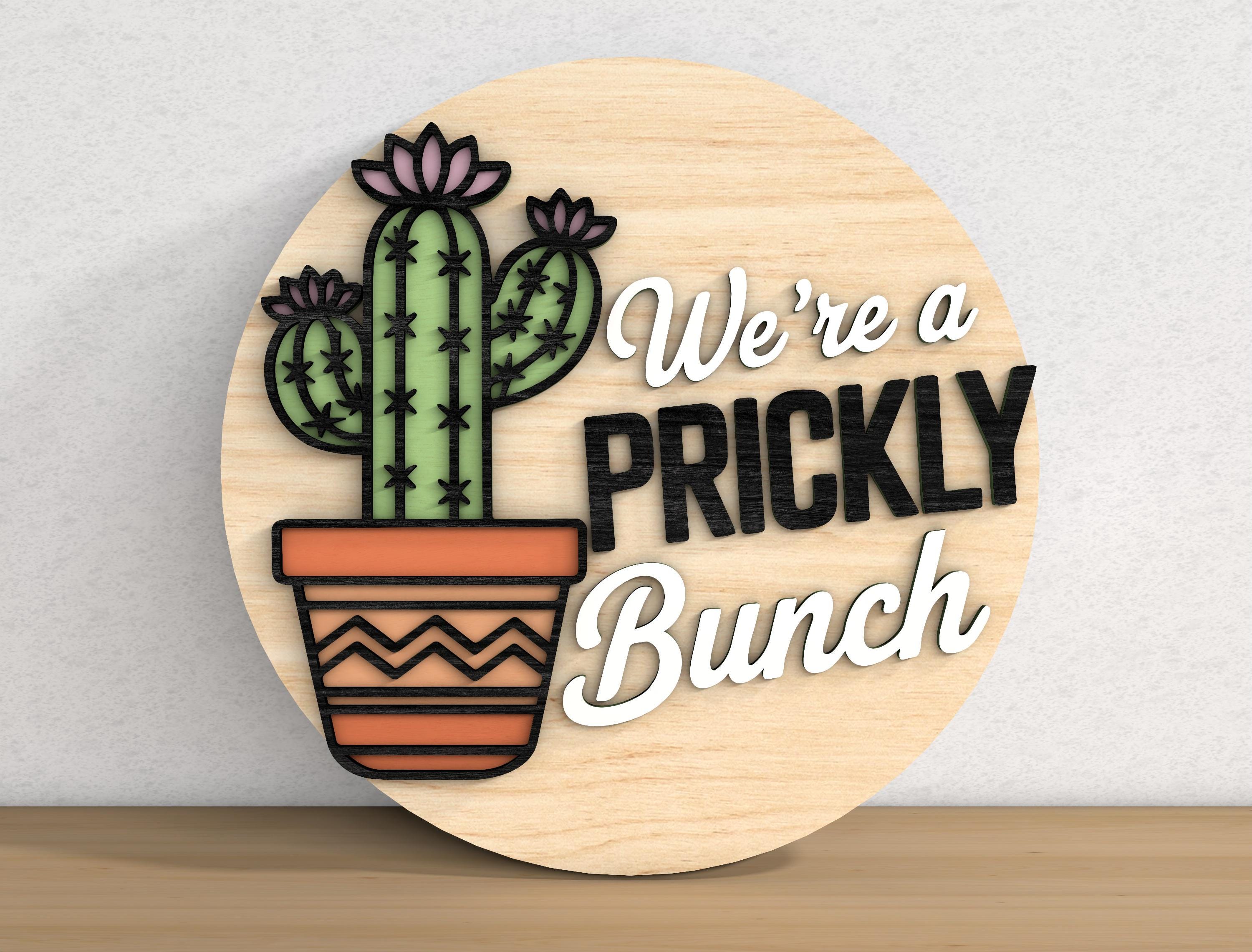 Succulent Welcome Sign SVG Bundle, Funny Cactus Door Hanger Laser Cut ...