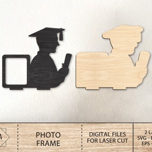 Graduation Photo Frame Bundle Svg, Graduation Photo Frame Glowforge ...