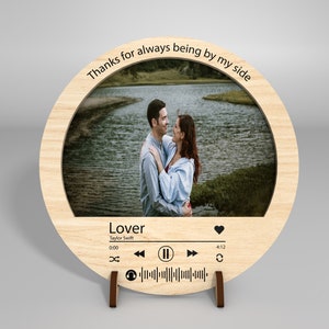 Personalized Song Plaque Photo Frames Laser Cut SVG ,valentine Music ...