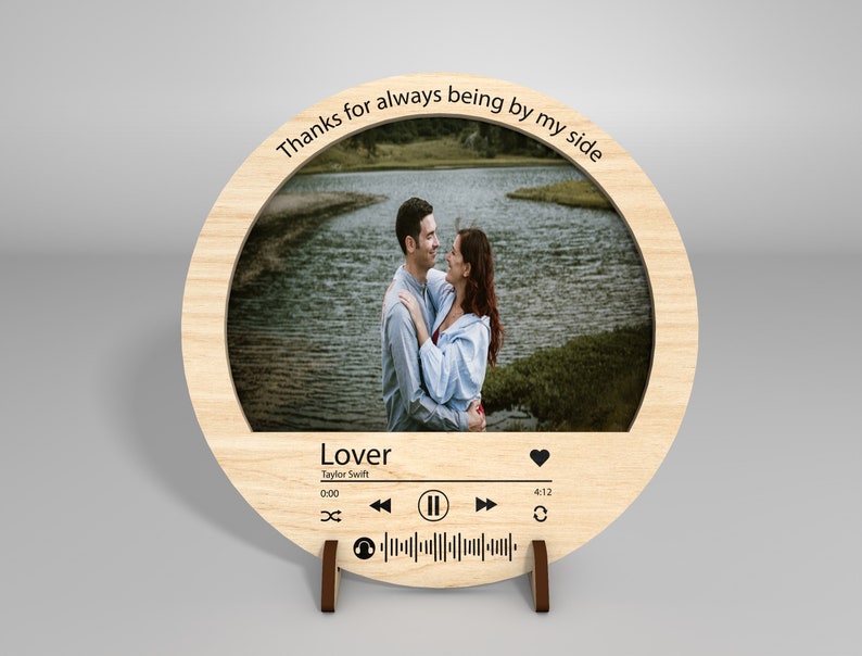 Personalized Song Plaque Photo Frames Laser Cut SVG ,valentine Music ...