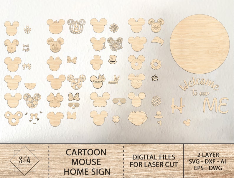 Cartoon Mouse Home Sign,welcome to Our Home Smith Sign Svg, Welcome ...