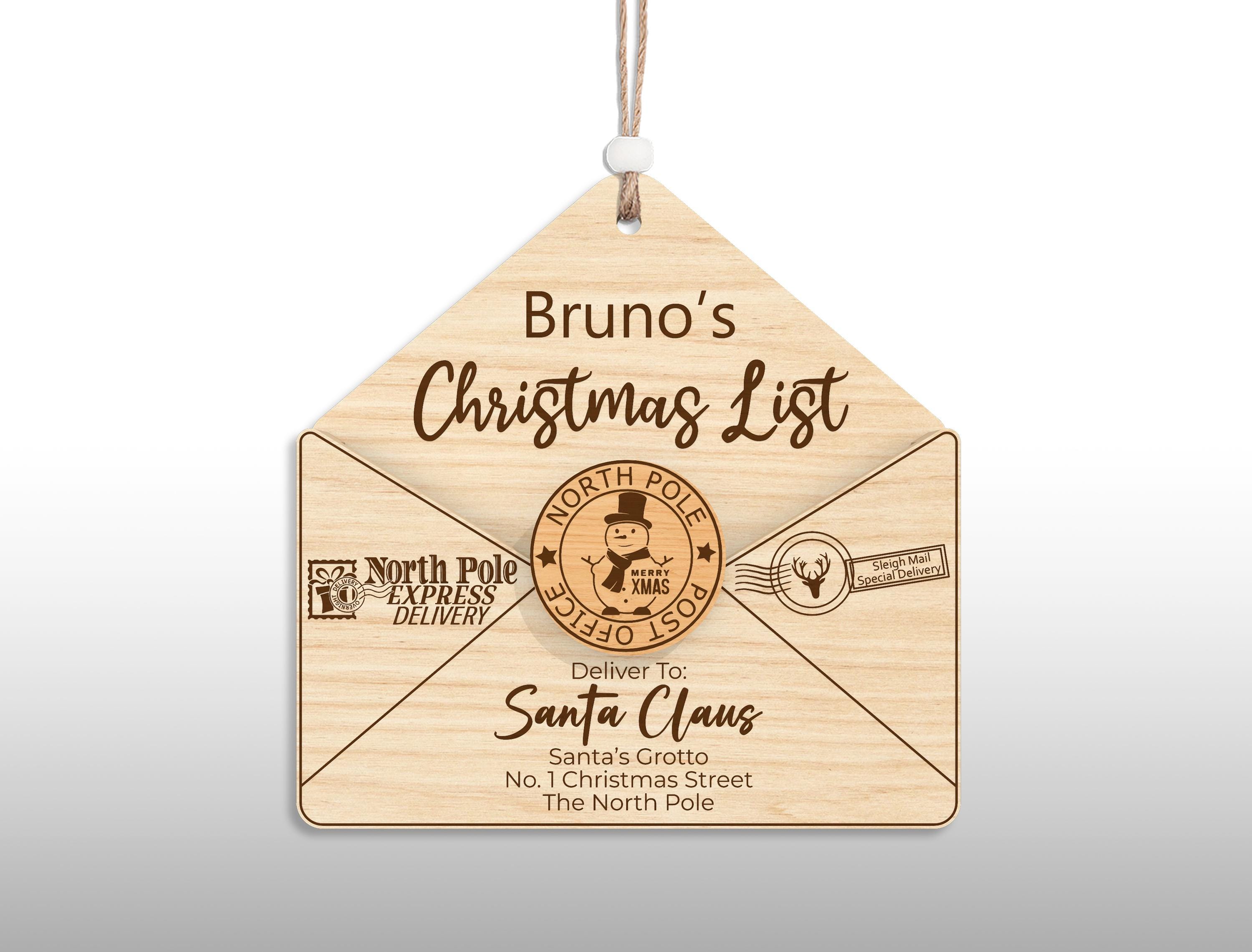 Letter to Santa Envelope SVG, Dear Santa Christmas List Ornament ...