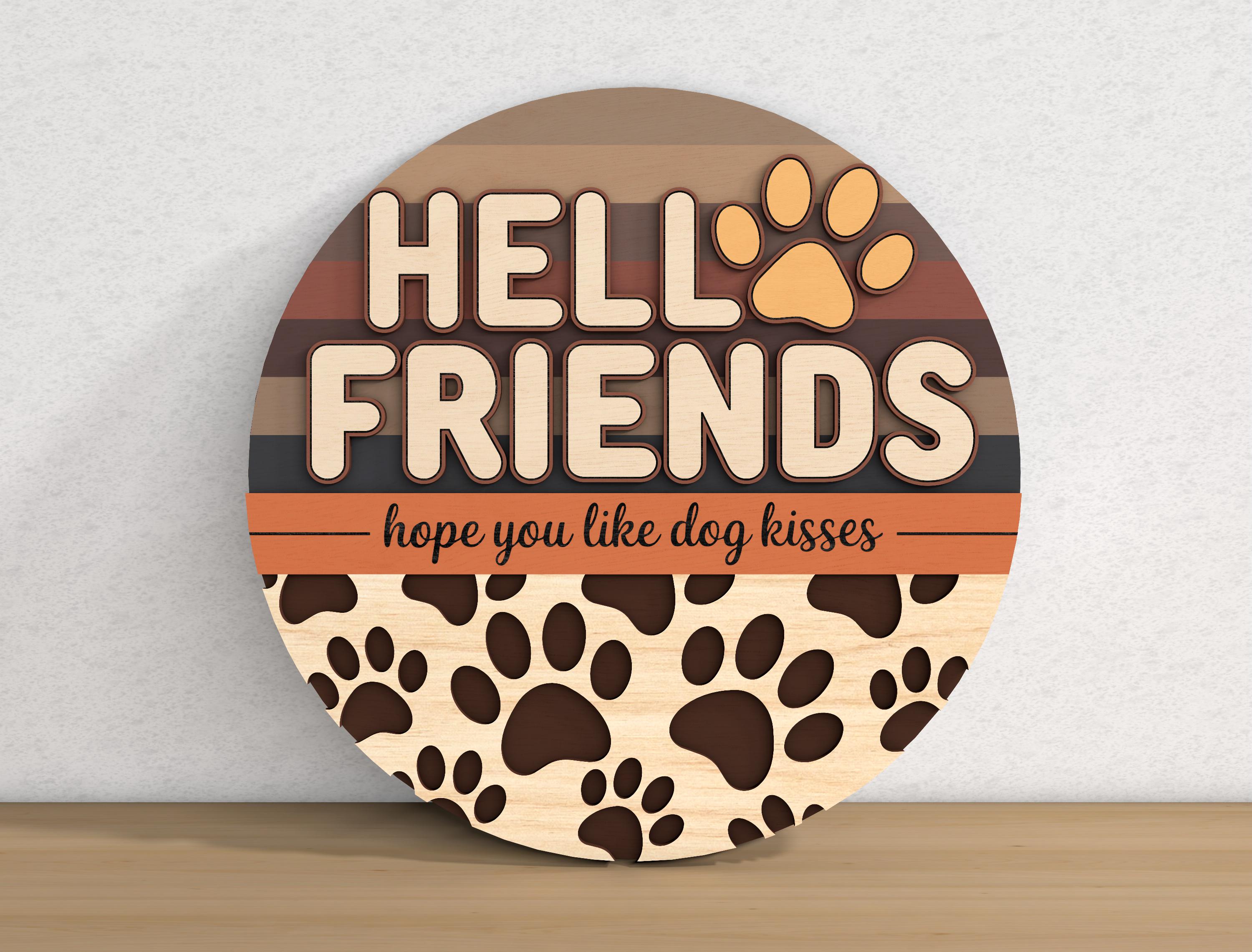 Dog Welcome Sign Laser Cut Bundle, Funny Pet Door Hanger, Glowforge ...