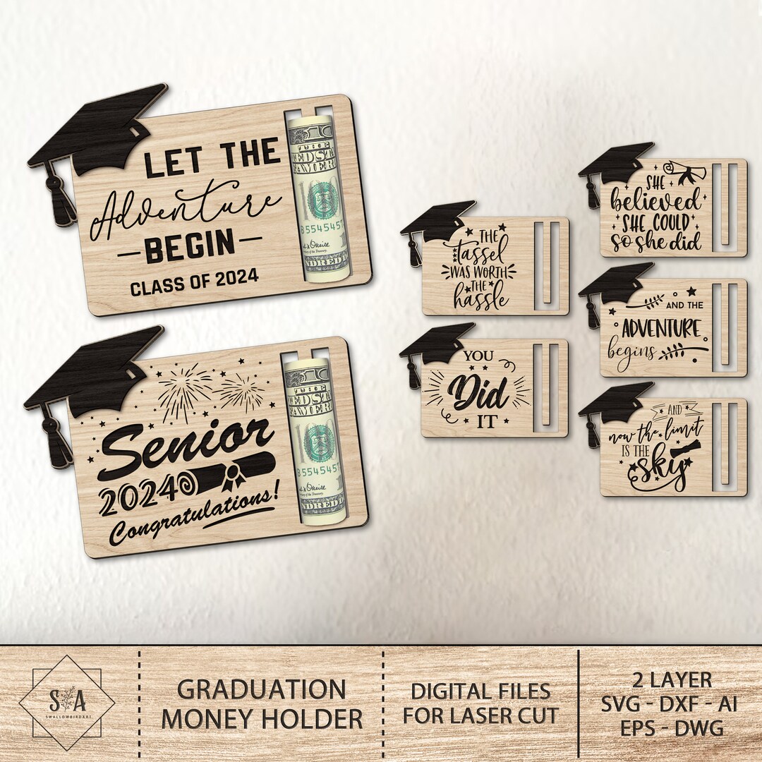 Bundle Graduation Congratulations Money Holder Gift, Senior 2024 Money ...