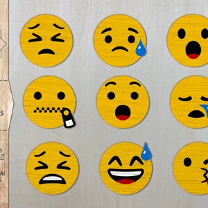 Emoji Stud Earrings Bundle SVG , Icon Stud Earrings ,laser Earrings ...