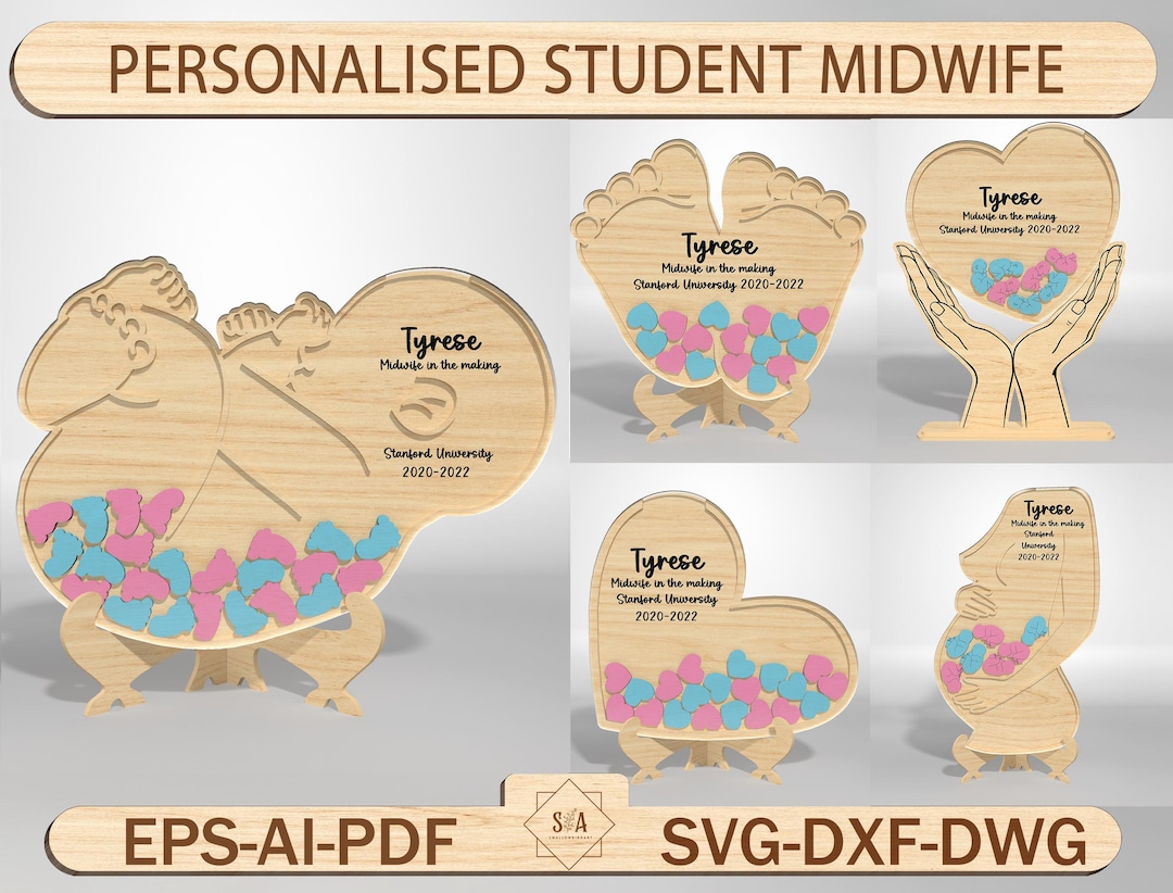 Personalised Student Midwife Laser Cut File, Student Midwife Birth ...