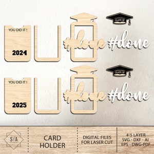 Graduation Class of 2024 2025 Gift Card Holder Svg, Graduation ...