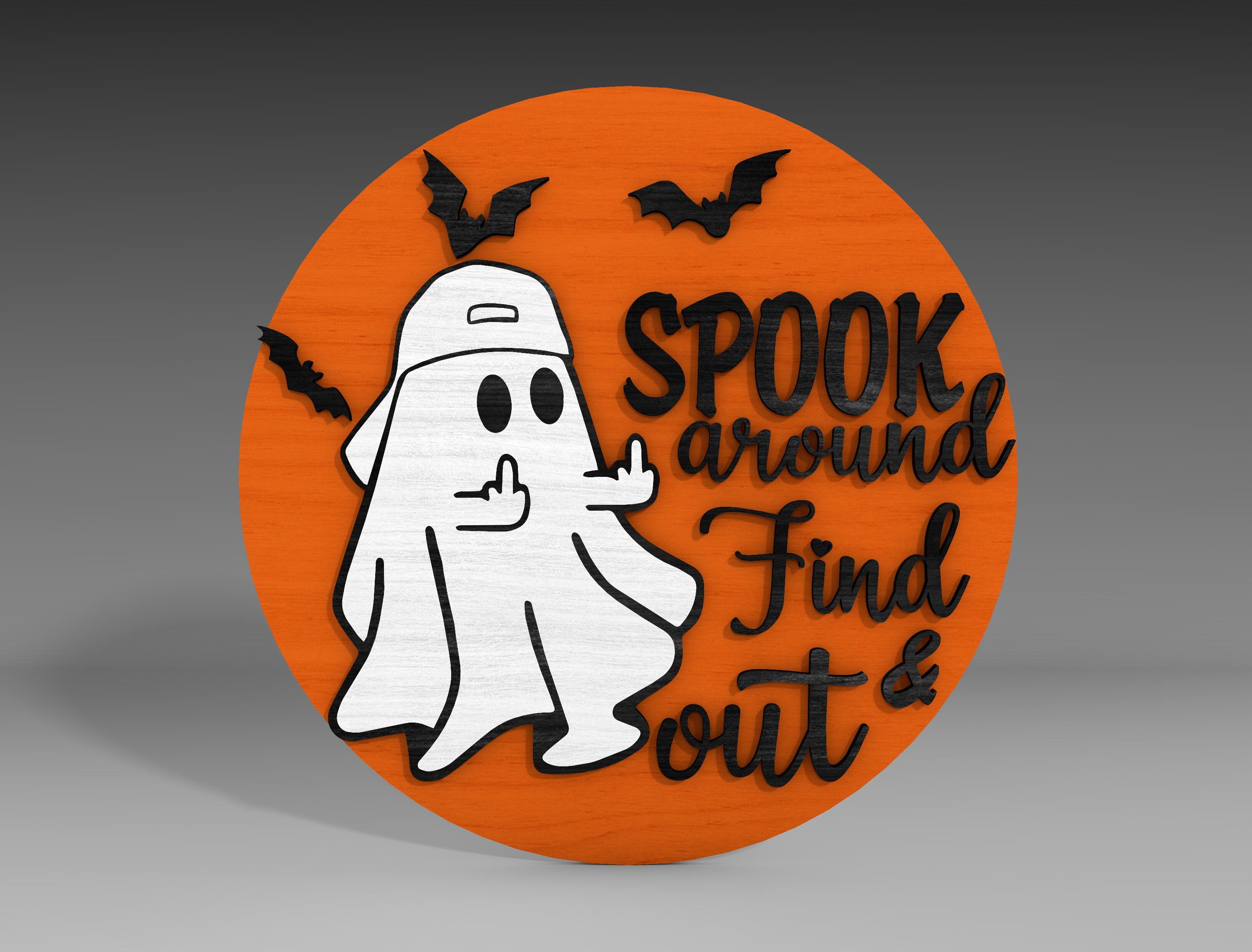 Halloween Ghost Spooky Door Sign Svg, Halloween Door Hanger Svg, Ghost ...