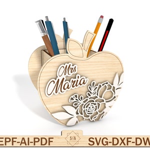 Pencil Teacher SVG Laser Cut, Teacher's Day Gift, Teacher Appreciation ...