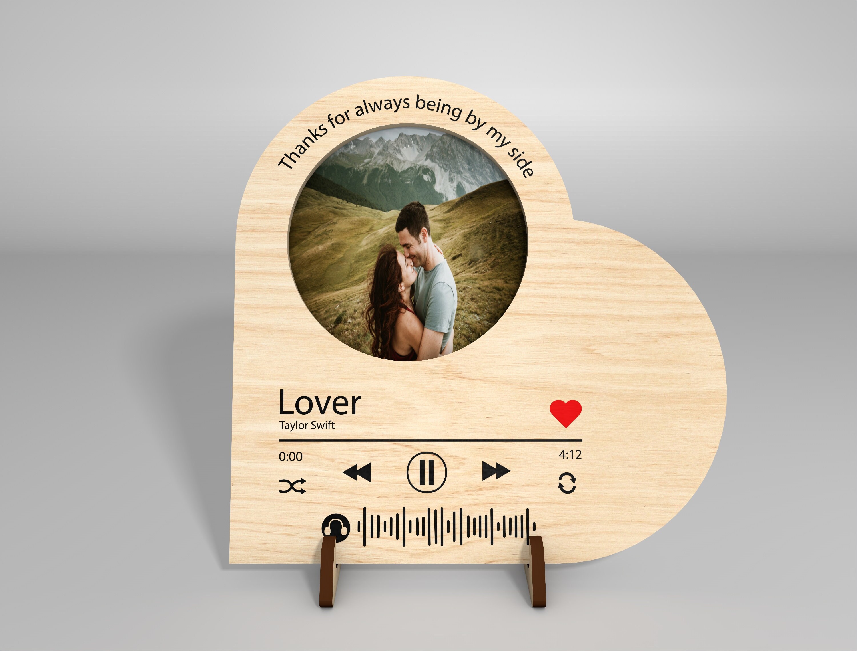 Personalized Song Plaque Photo Frames Laser Cut SVG ,valentine Music ...