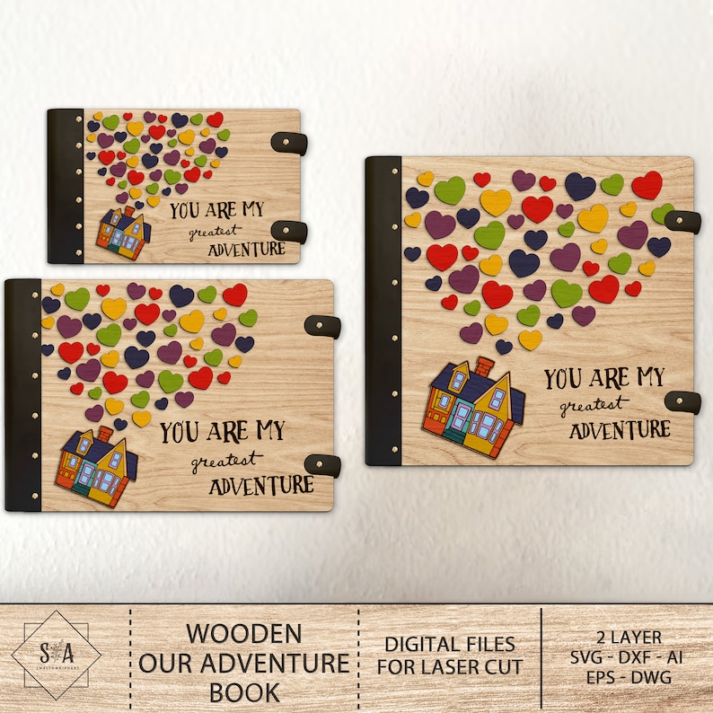 Our Adventure Book Photo Album Laser Cut Files ,photo Album Svg ...