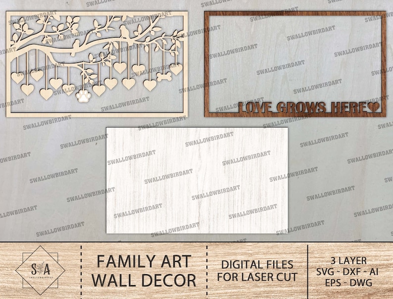 Family Art Wall Decor, Family Tree Gift, Heart Family Tree, Mother‘s ...