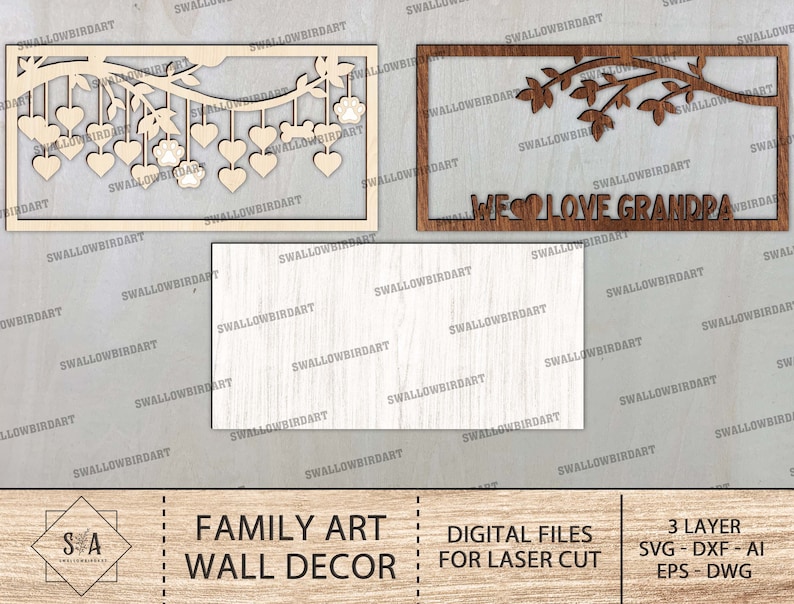 Family Art Wall Decor, Family Tree Gift, Heart Family Tree, Mother‘s ...