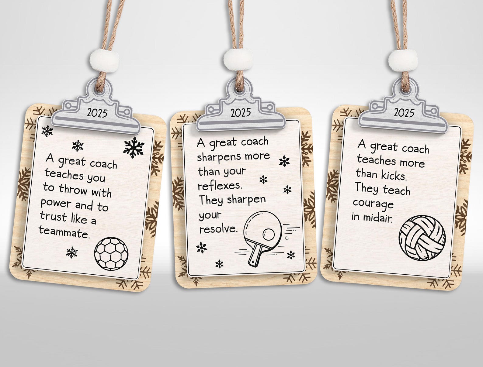 Coach Clipboard Sports Ornament SVG, Christmas Coach Gift Laser Cut ...