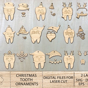 Christmas Tooth Ornaments Bundle SVG, Funny Ornaments , Christmas ...