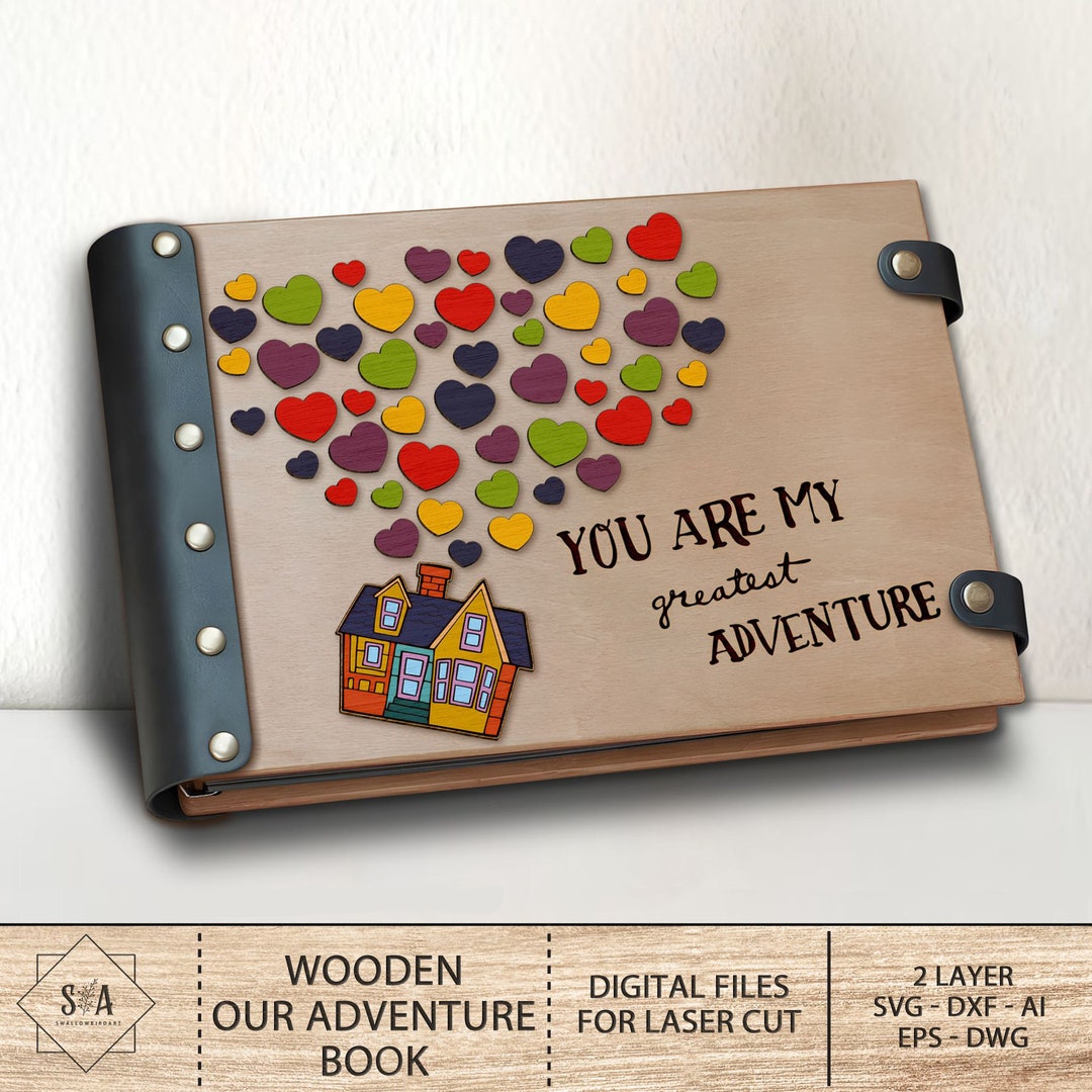 Our Adventure Book Photo Album Laser Cut Files ,photo Album Svg ...