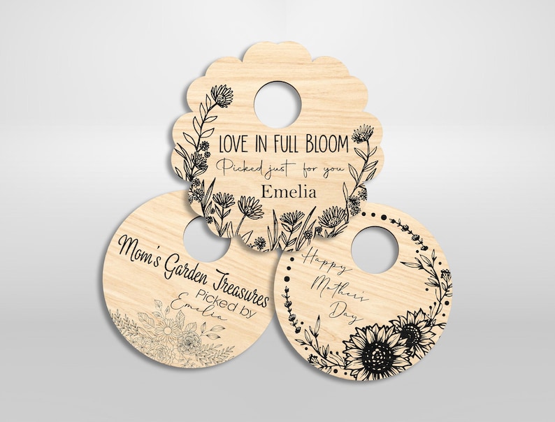 Mason Jar Lid Mothers Day Flower Holder, Handpicked Jar Topper Flower ...