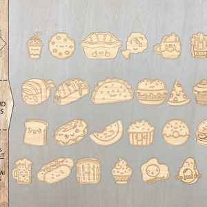 Food Stud Earrings Bundle SVG , Glowforge Files , Laser Cut Files - Etsy
