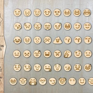 Emoji Stud Earrings Bundle SVG , Icon Stud Earrings ,laser Earrings ...