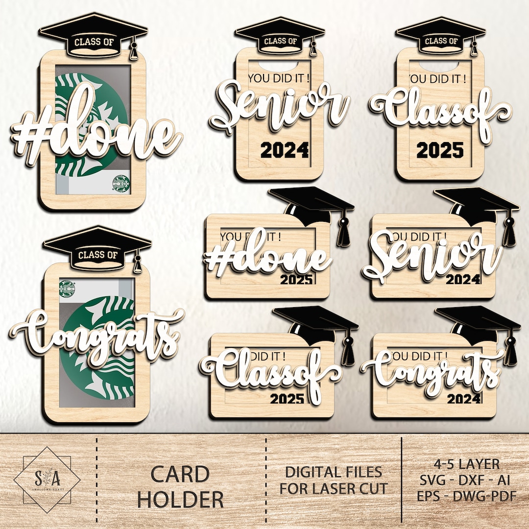 Graduation Class of 2024 2025 Gift Card Holder Svg, Graduation ...