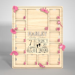 Personalized Baby First Year Picture Frame, Baby Photo Collage, Monthly ...