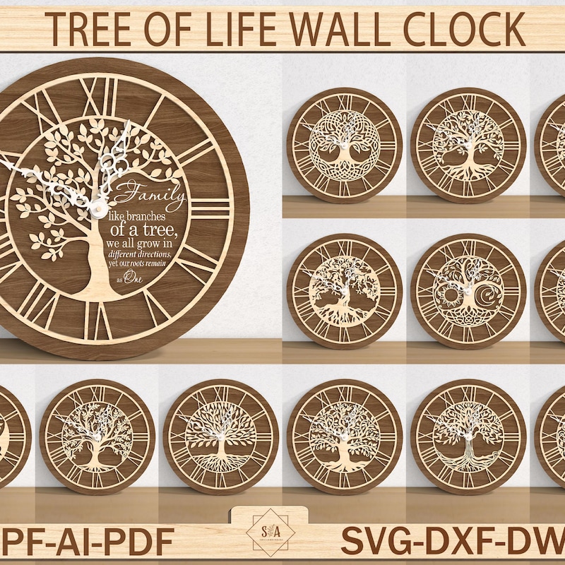 Family Wall Clock Files - Etsy
