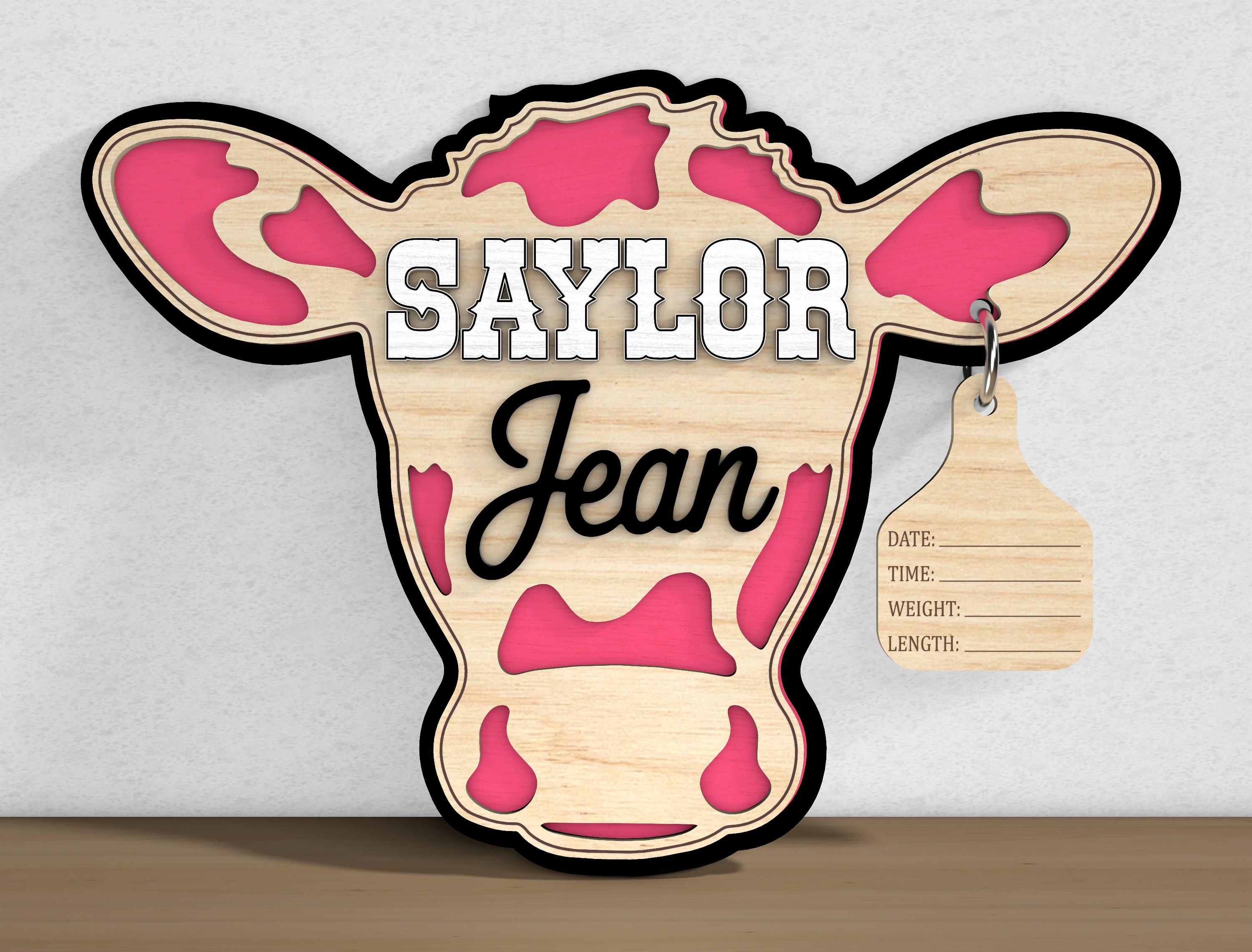 Farm Animal Welcome Sign , Round Door Hanger Svg, Glowforge Laser File ...