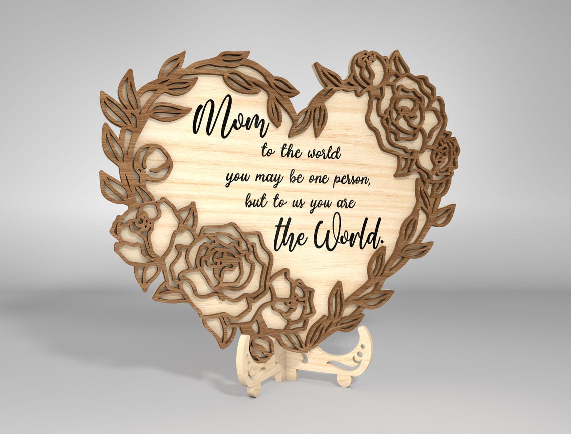 Mother‘s Day Flowers Heart Shape Svg,mother's Day Gift Svg, Gift for ...