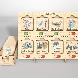 Kids Chore Chart SVG, Daily Routine Cut File for Cricut and Silhouette ...