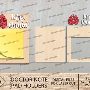 Nurses Note Holder Gift Svg Bundle , Doctor Note Pad Holders Svg ...