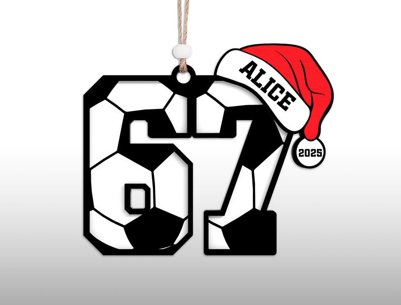 Custom Name 67 Sport Ornament, Soccer Baseball Volleyball Basketball ...