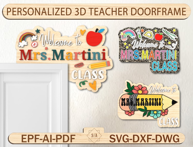 Personalized 3D Teacher Doorframe,teacher Welcome Sign,welcome Sign for ...