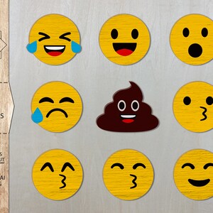 Emoji Stud Earrings Bundle SVG , Icon Stud Earrings ,laser Earrings ...