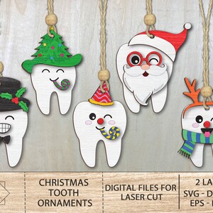 Christmas Tooth Ornaments Bundle SVG, Funny Ornaments , Christmas ...