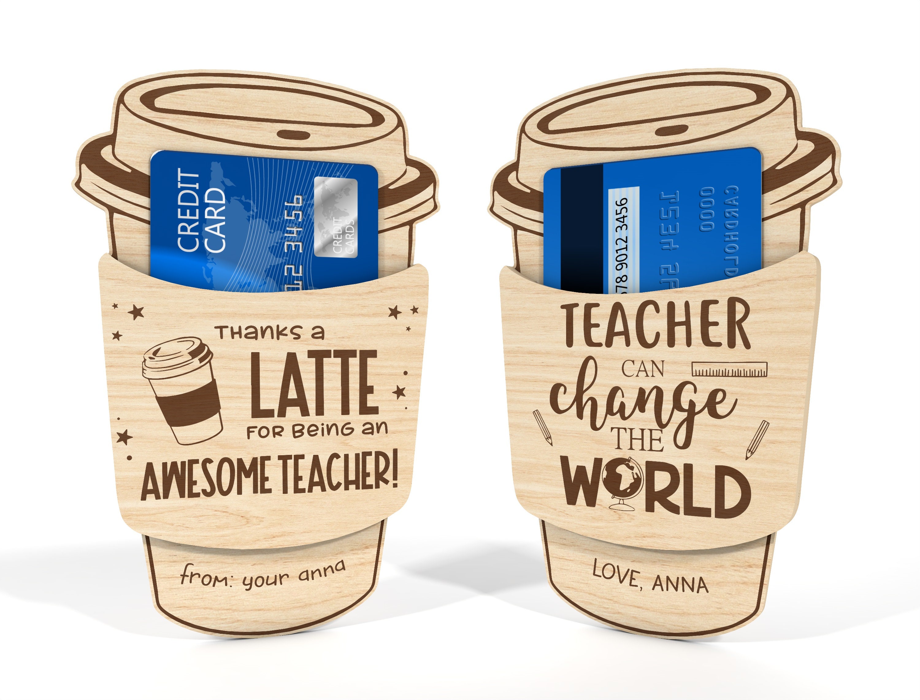 Teacher Gift Card Holder Svg, Coffee Gift Card Holder Svg,teacher Gift ...