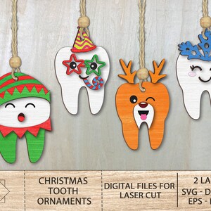 Christmas Tooth Ornaments Bundle SVG, Funny Ornaments , Christmas ...