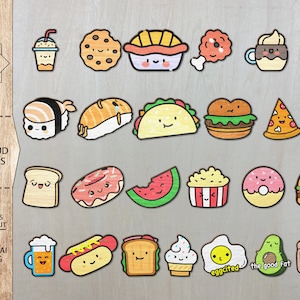 Food Stud Earrings Bundle SVG , Glowforge Files , Laser Cut Files - Etsy