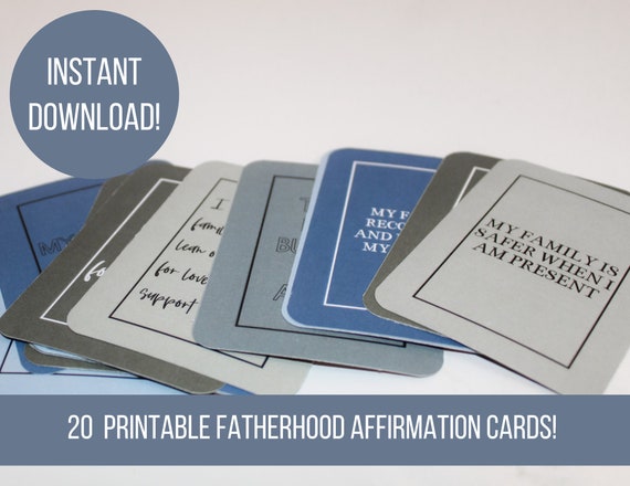 Fatherhood Affirmations Dad Affirmations Affirmation Cards - Etsy