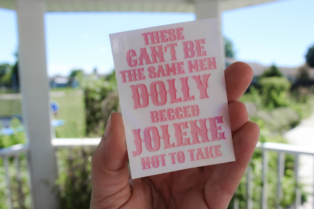 Dolly Parton Sticker Jolene Sticker Pink Dolly Sticker - Etsy